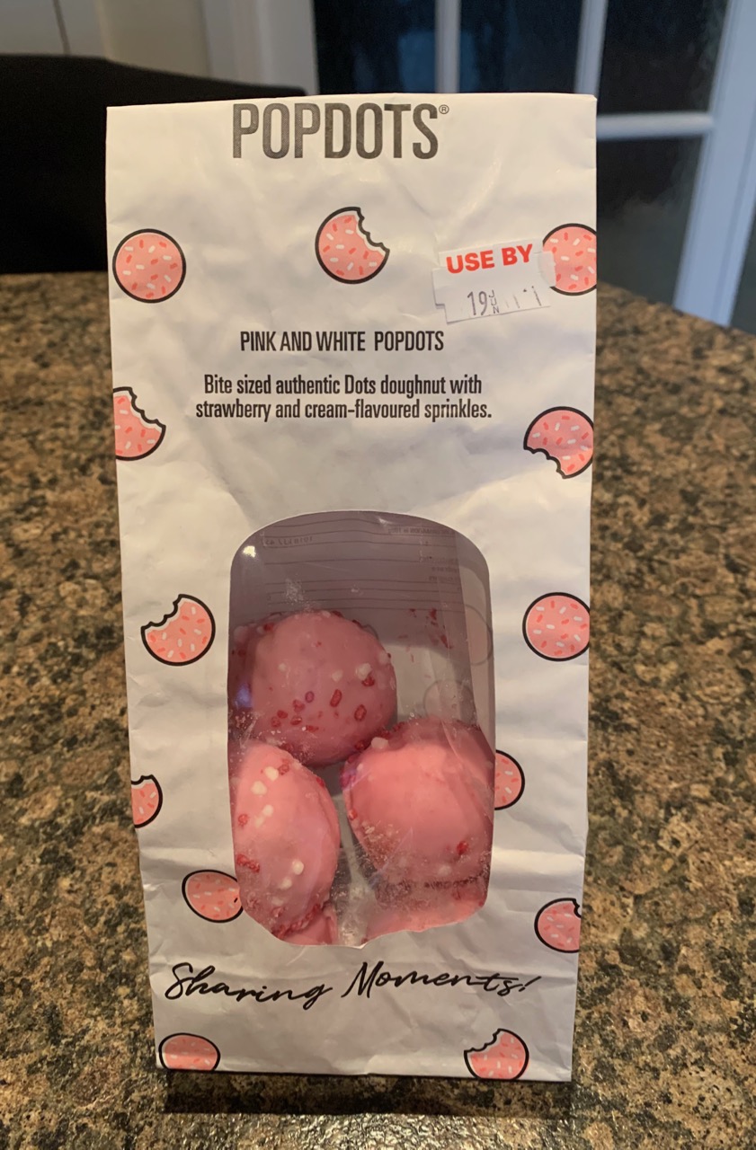 FOODSTUFF FINDS: Pink and White Popdots (Co-Op) By @Cinabar