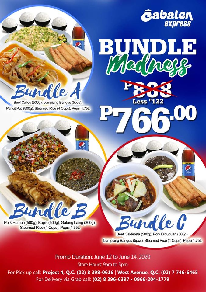 Manila Shopper: Cabalen Express 3-To-Go & Bundle Madness Promo: June 2020