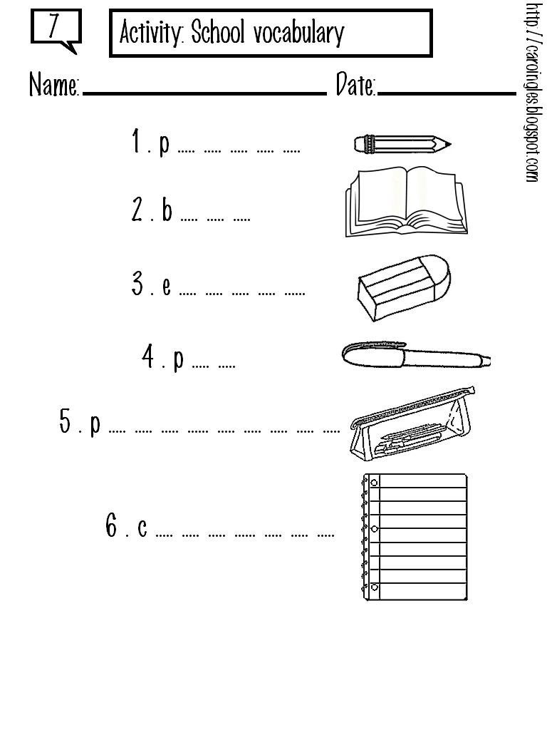 Sandra Primaria Castellana e Inglés.: Activities: In the classroom 1º ...
