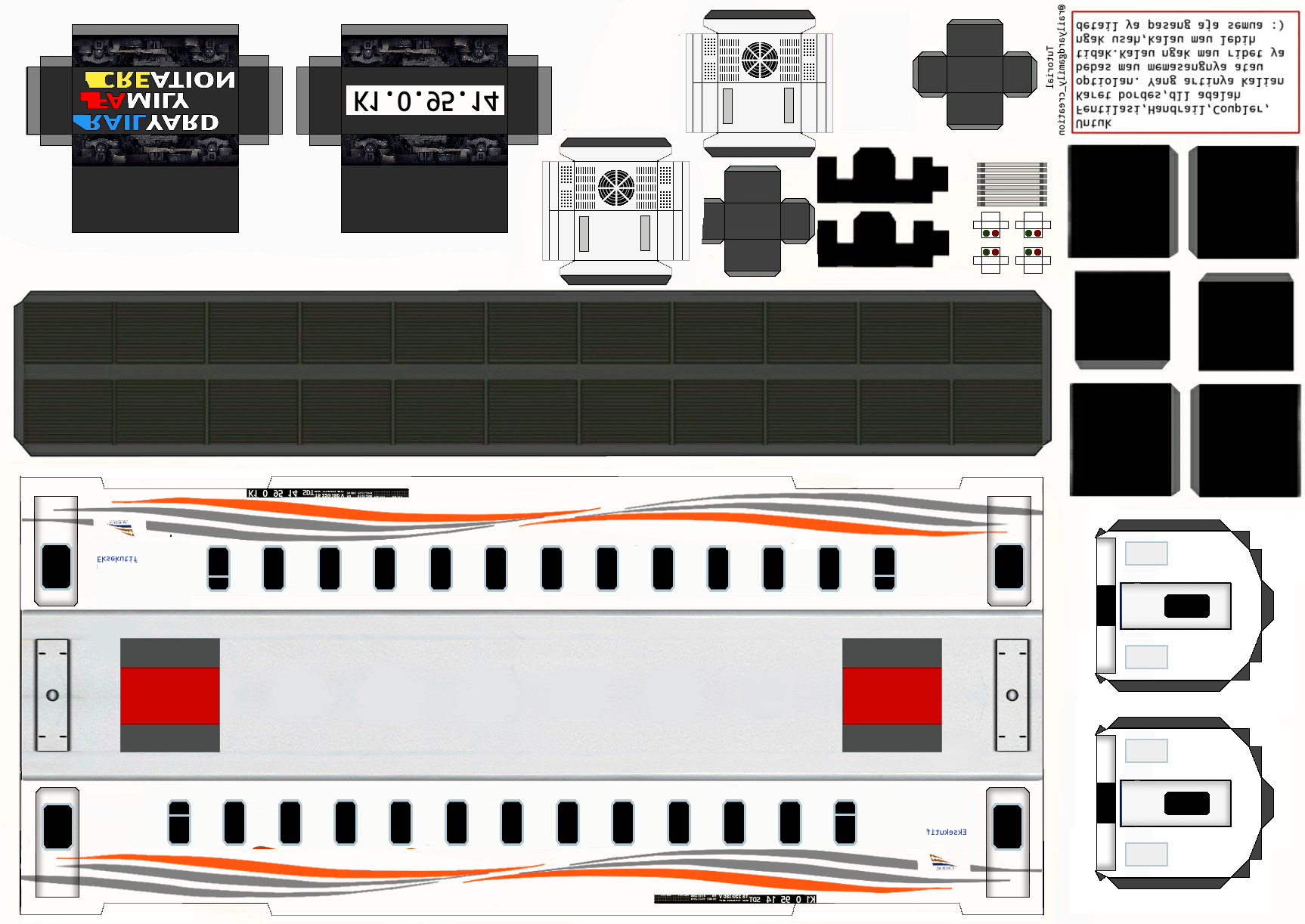 Papercraft train indonesia