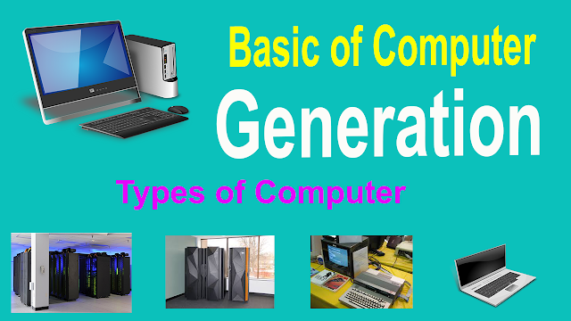 Basics of Computer, History,1st, 2nd, 3rd, 4th, 5th Generation, Types