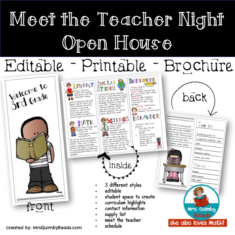 MrsQuimbyReads | Teaching Resources: Open House - Meet the Teacher ...