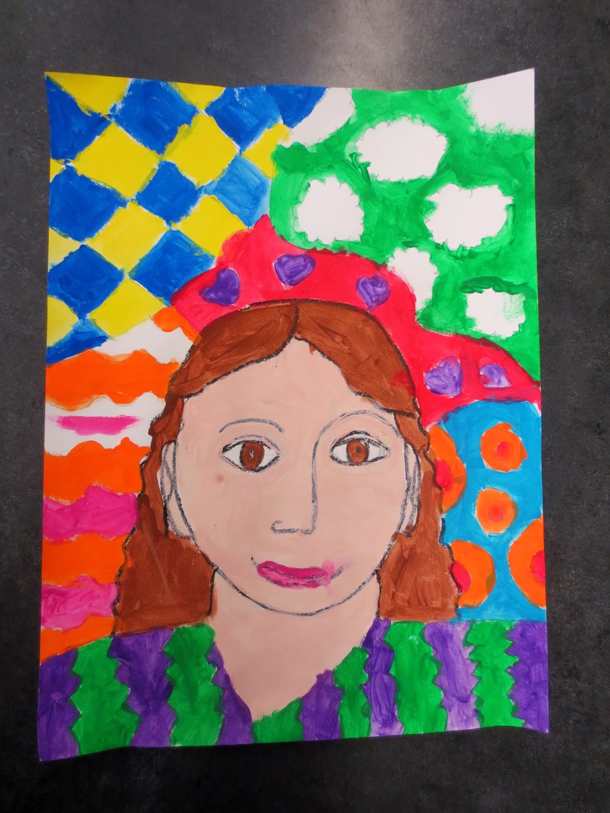 Zilker Elementary Art Class: 4th Grade Self Portraits a la Matisse