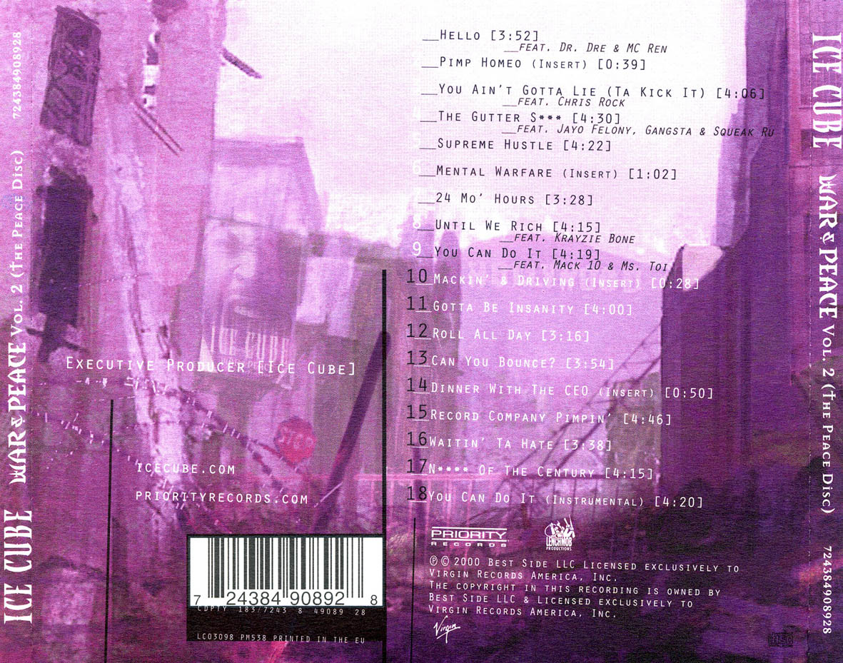 ICE CUBE: War & Peace Vol. 2- (The Peace Disc) (2000)