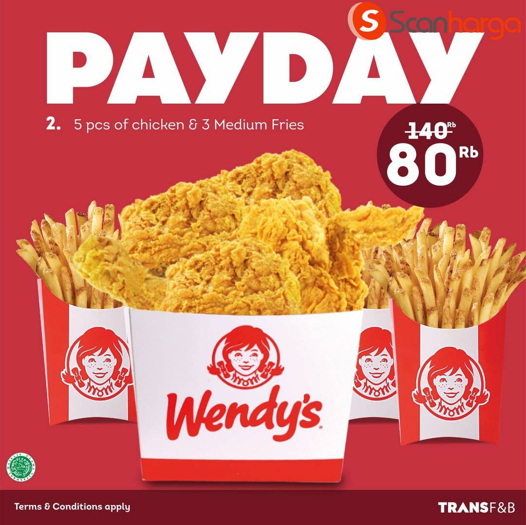 WENDY’S Promo PAYDAY – Harga Special Serba Rp 80.000 Per Paket | scanharga