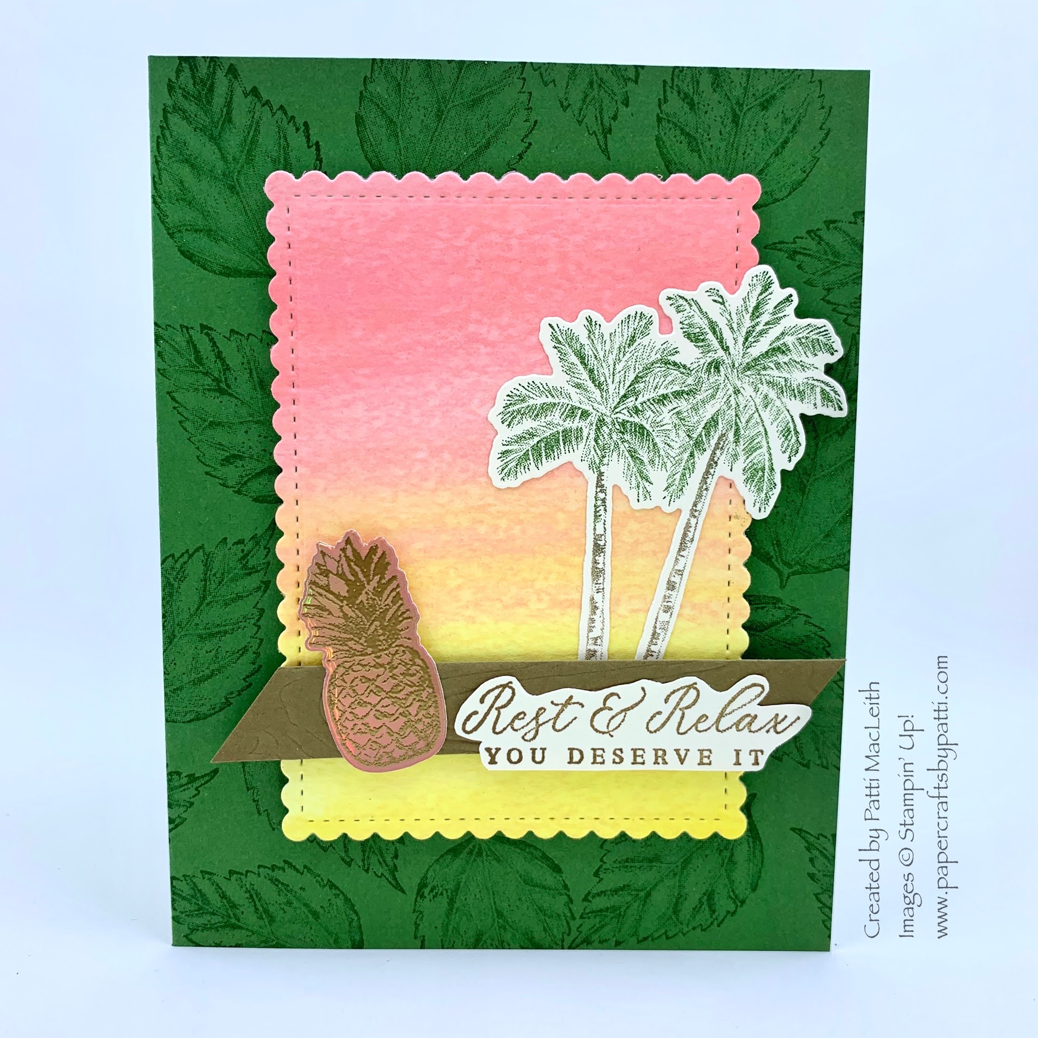 Papercrafts by Patti: Relaxing Pineapple Retirement Card