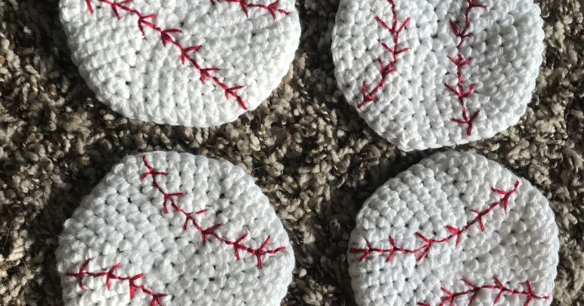 Baseball coasters—free pattern