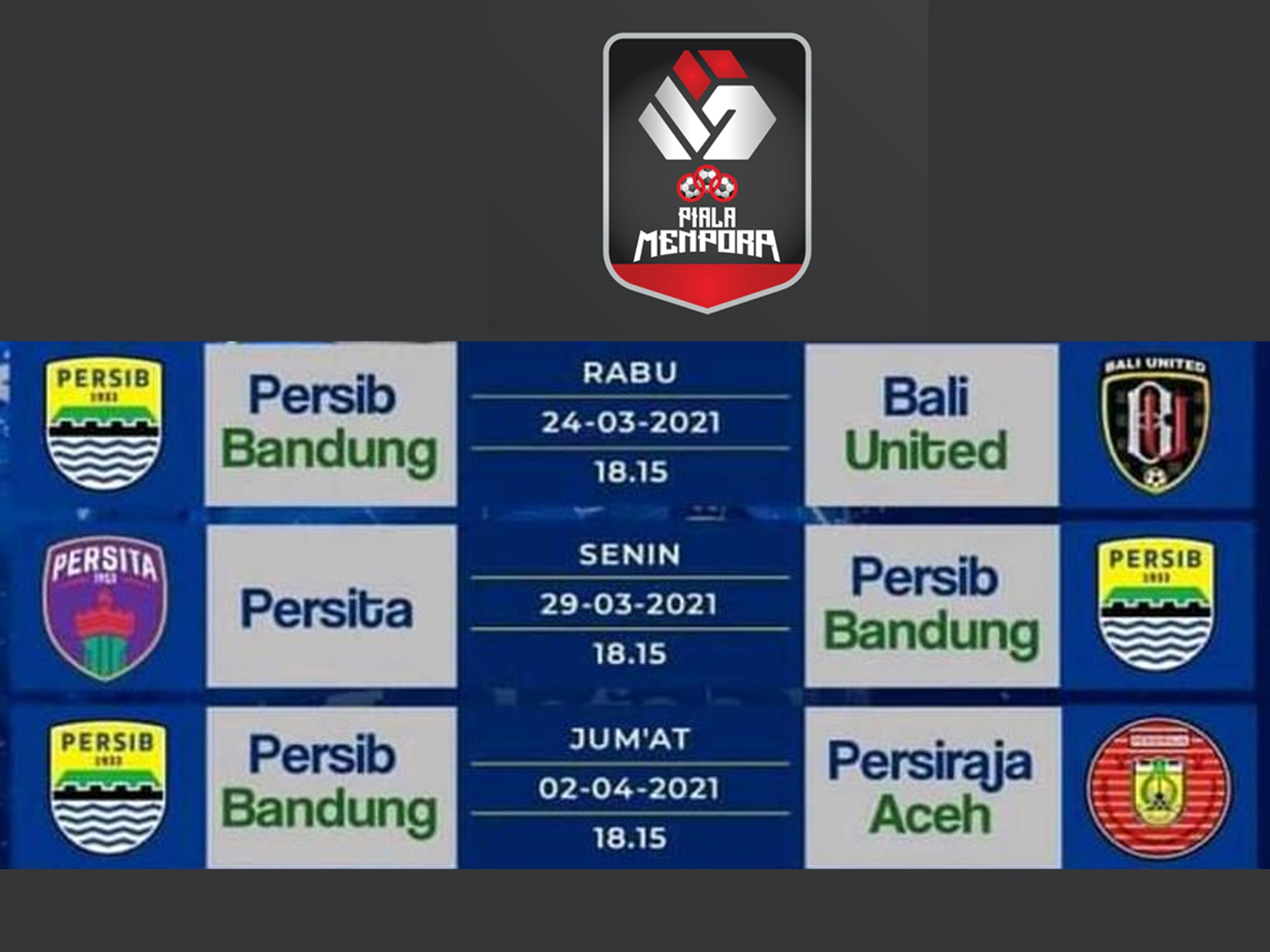 Jadwal Persib Piala Solo - Jadwal Siaran Langsung Semifinal Piala Menpora Pss Vs Persib : Jadwal ...
