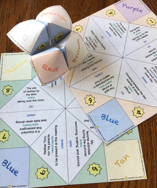 Composition Classroom: Cootie Catchers to Review Grammar