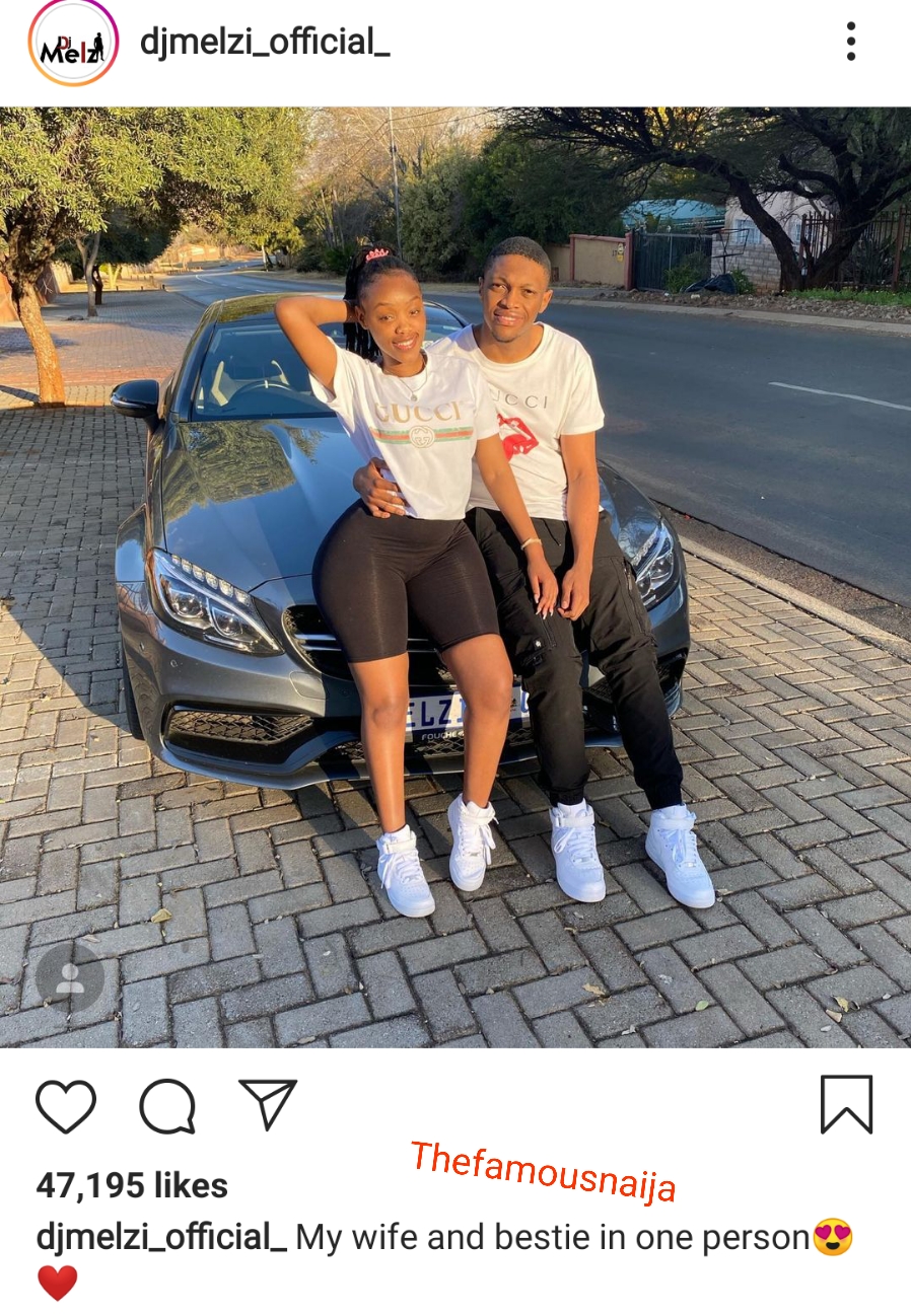 Husband & Wife : DJ Melzi Tumelo Mphai calls The Bomb RSA his wife.