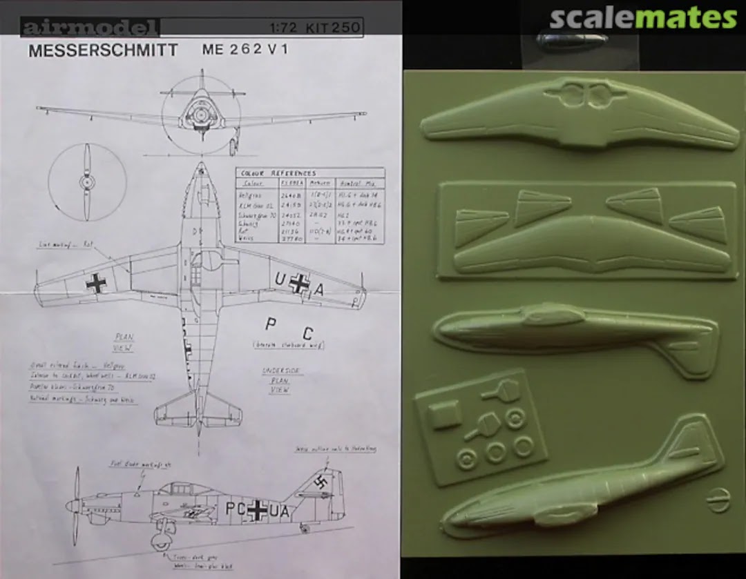 Happyscale-Modellbau: Messerschmitt Me 262 V1 (Prototyp) - airmodel 1/72
