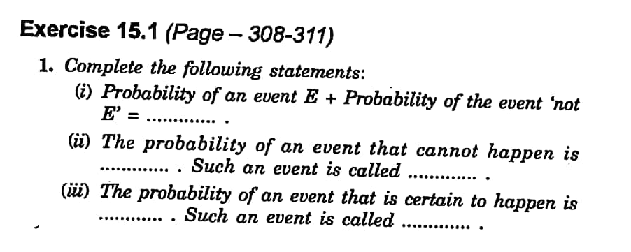 Probability class 10 math - Studypur
