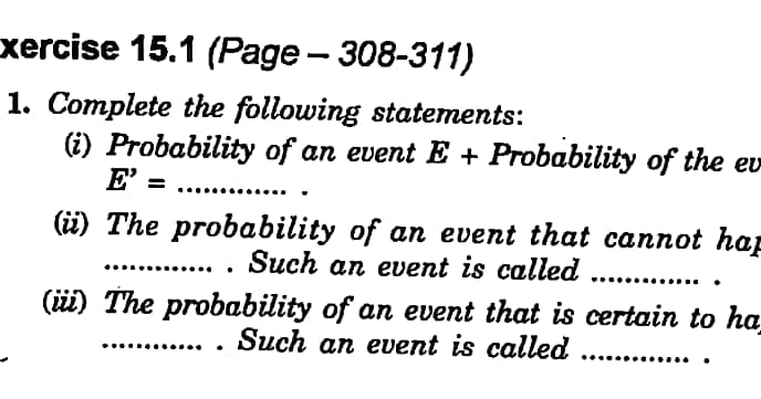 Probability class 10 math - Studypur