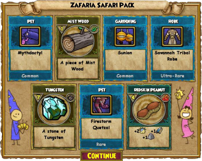 Wizard101 Zafaria Hoard Pack Review - Swordroll's Blog | Wizard101 ...