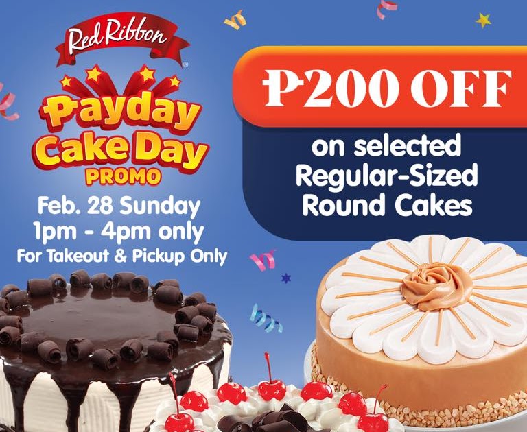 Manila Shopper: Red Ribbon Payday Cake Day Promo