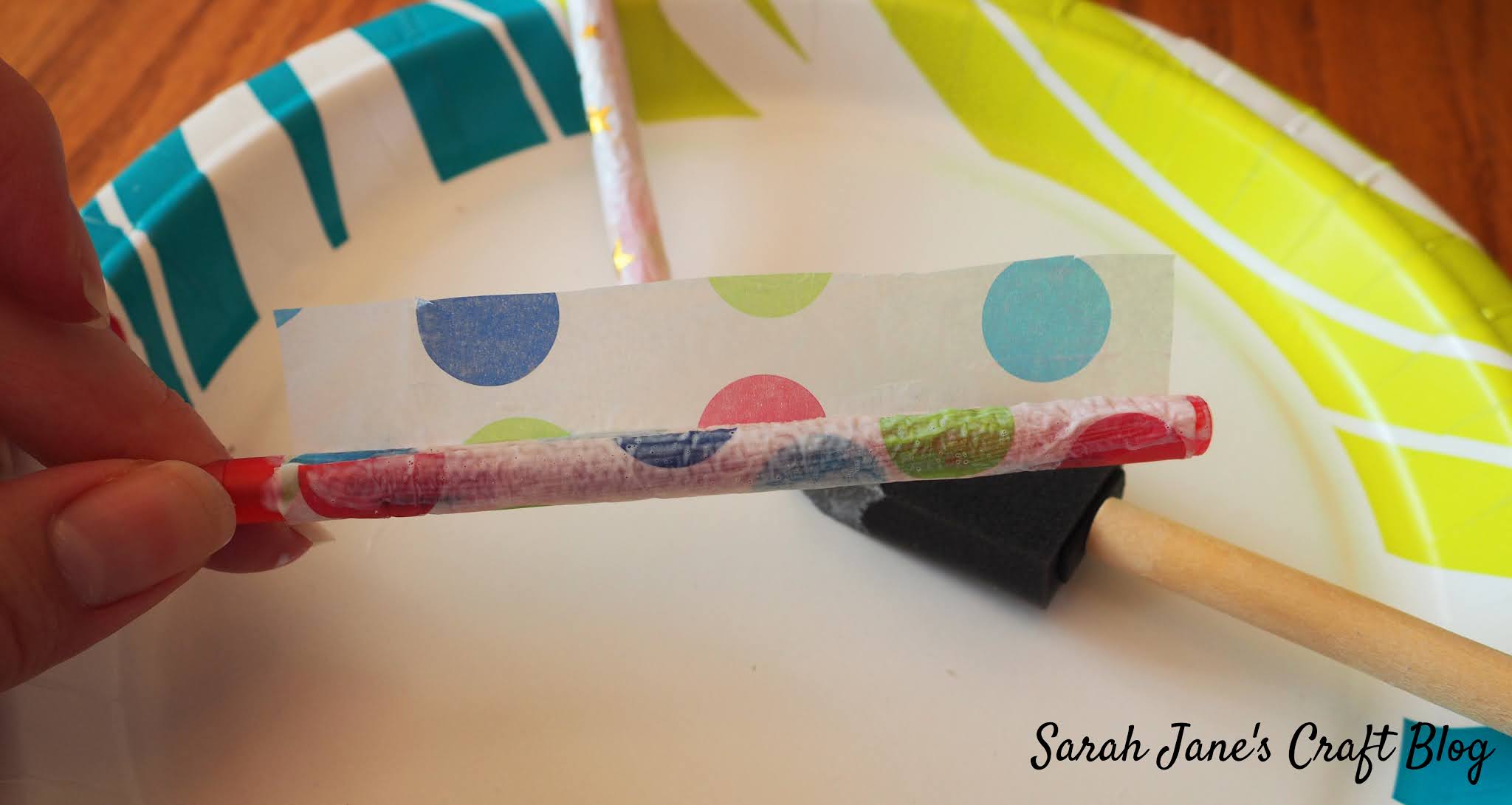 Mod Podge and Washi Tape Stick Pens