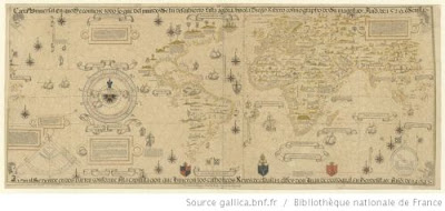 Trouvailles: Carte du monde (1529) de Diego Ribeiro