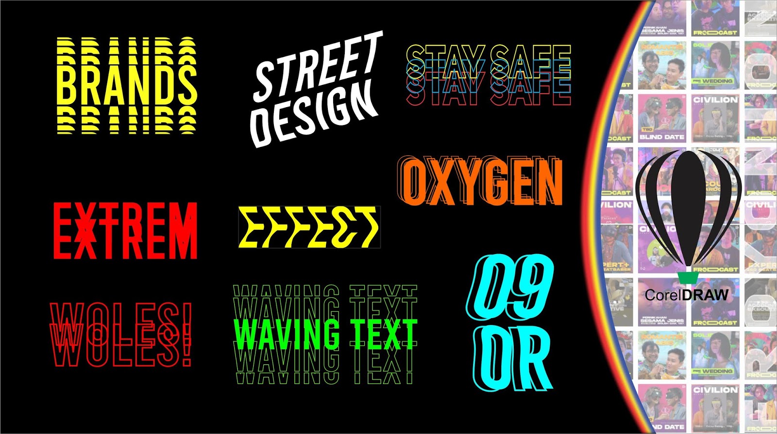 Membuat Efek Teks Menarik Ala FROYONION dengan CorelDraw - TUTORiduan.com