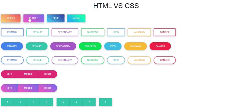 Bootstrap 3,4,5 Material Design Gradient Button