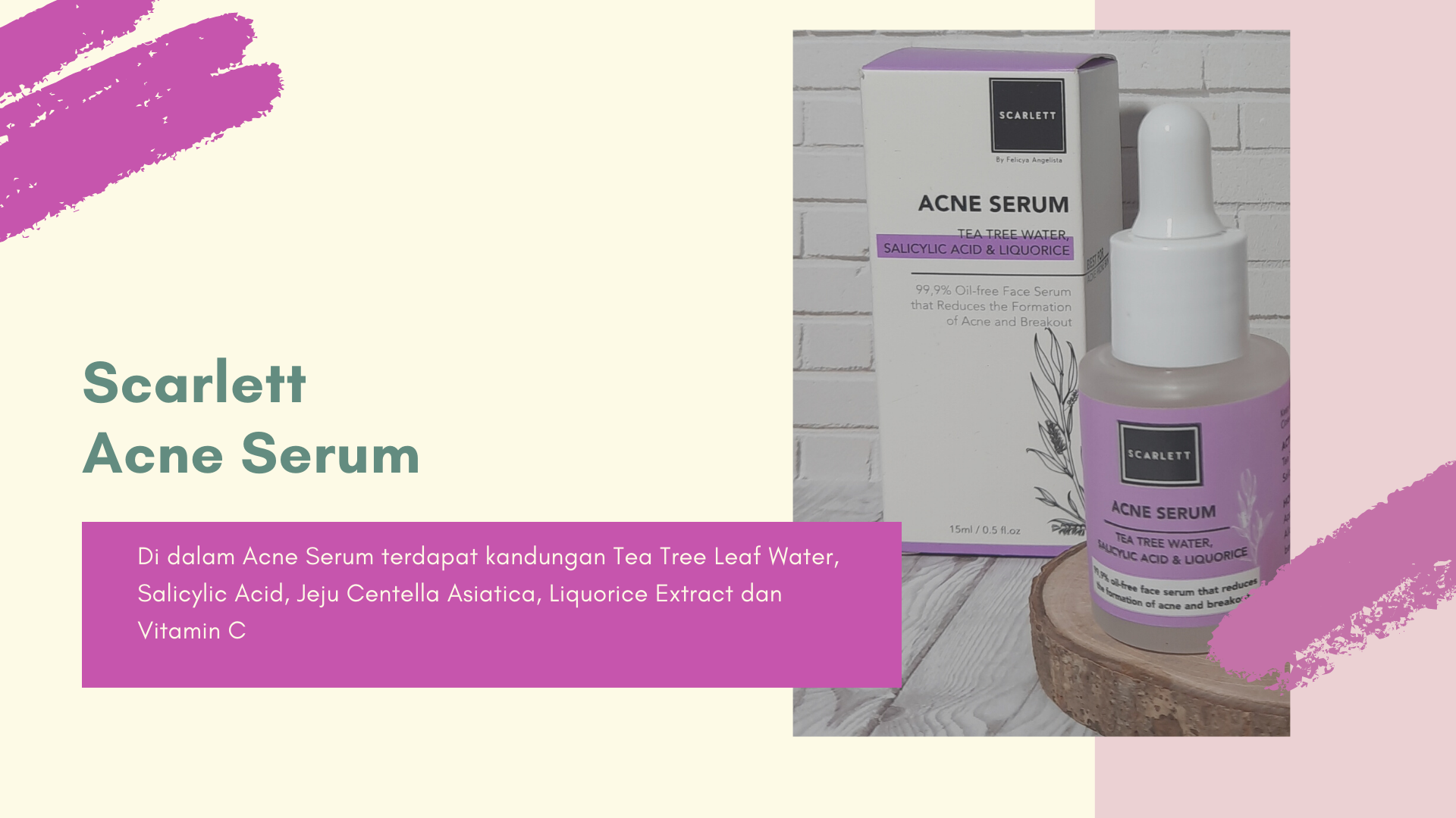 Scarlett Whitening Acne Serum dan Brightly After Serum | Stafana Charis