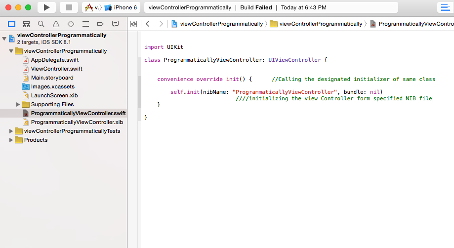 Swift World: Presenting a ViewController Programmatically in User Interface