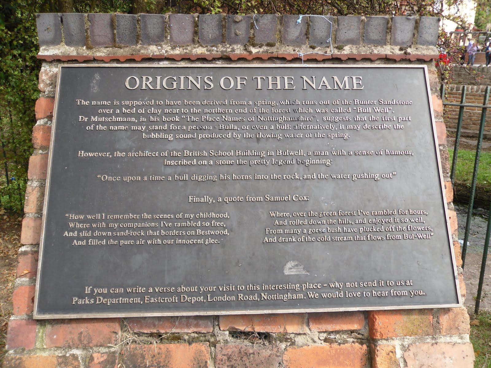 Dr Tony Shaw: Samuel Cox and Bulwell, Nottingham