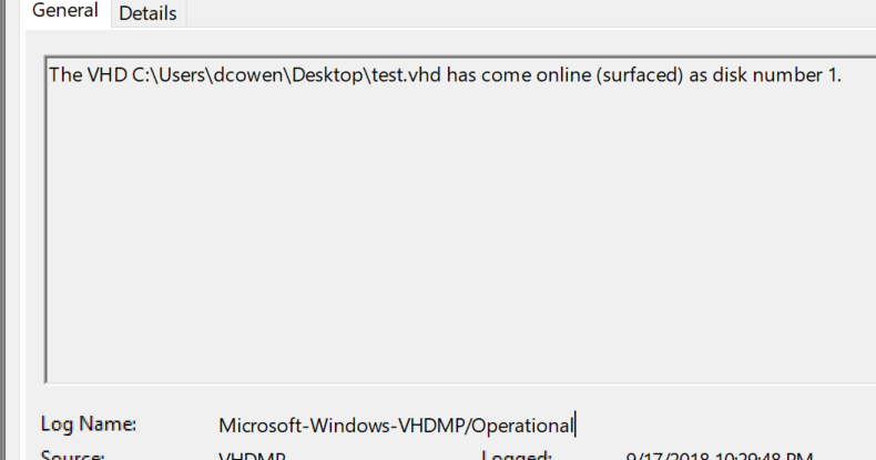Daily Blog #481: Event Logs for VHDs - Hacking Exposed Computer Forensics Blog