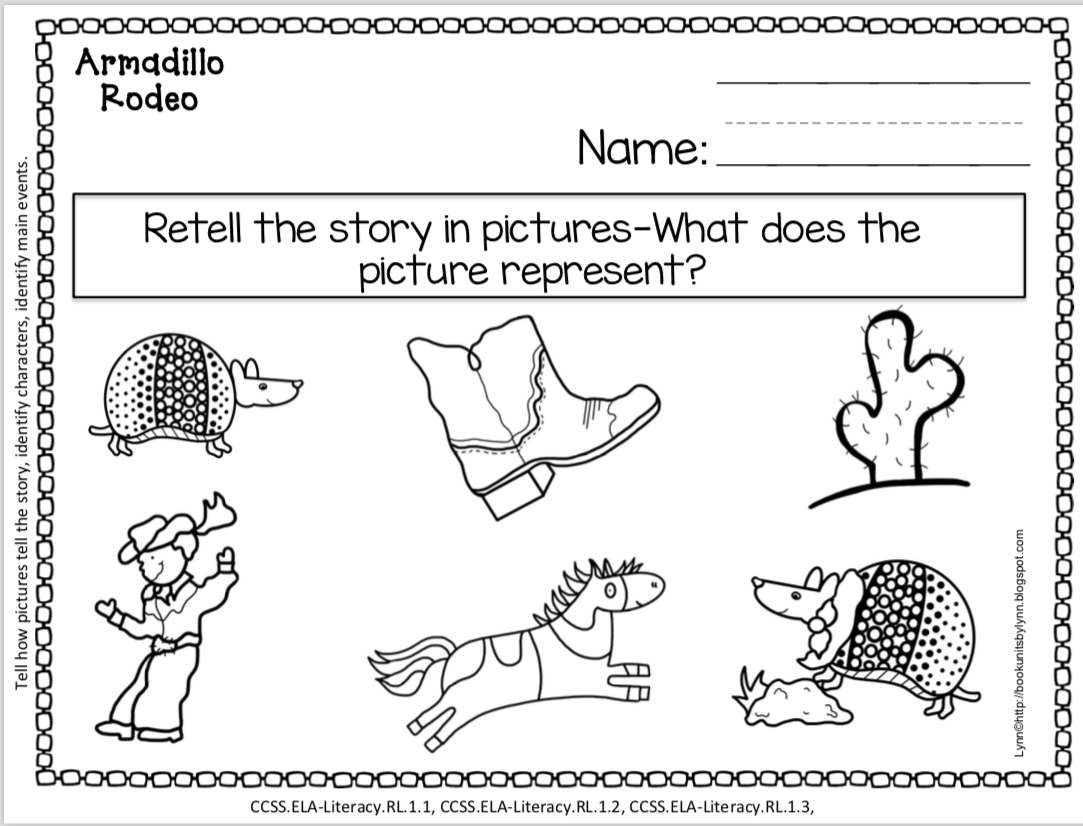 ARMADILLO RODEO BOOK UNIT ~ Book Units by Lynn