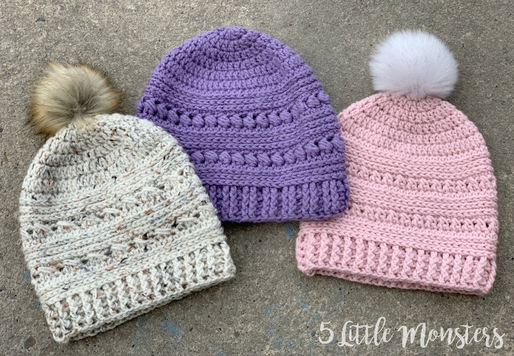 5 Little Monsters: Post Stitch Hat