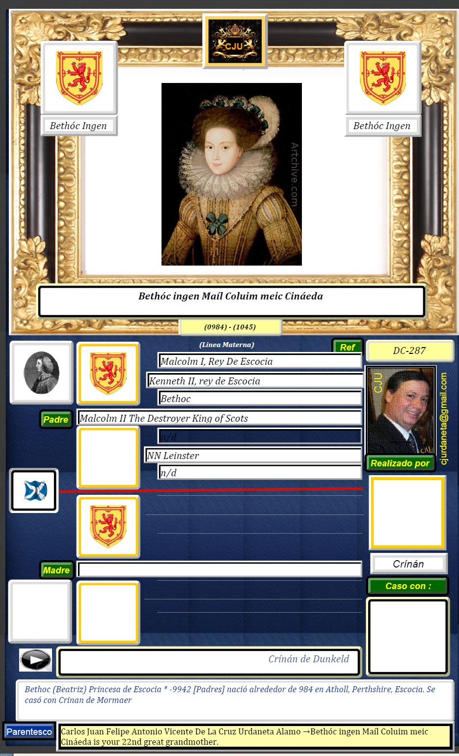 FAMILIA #URDANETA Y SUS PARIENTES #GENEALOGIA #GENEALOGY: Bethóc ingen ...