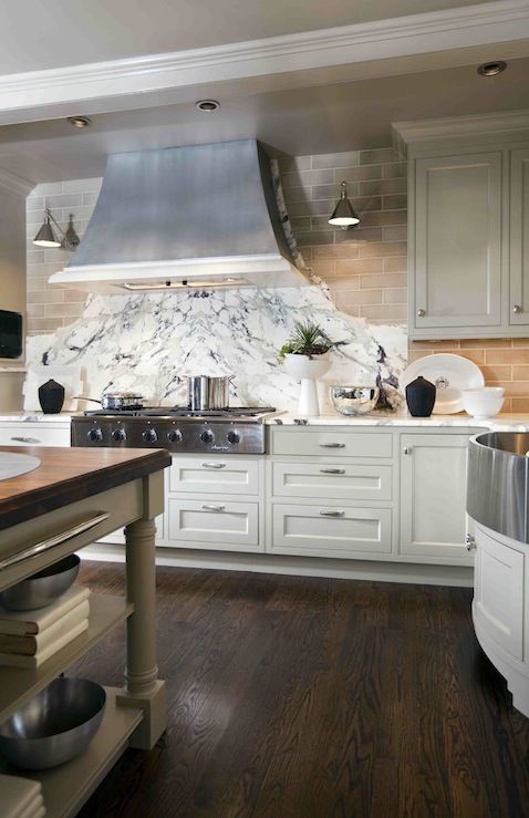 Hydrangea Hill Cottage: Arched Marble Backsplashes