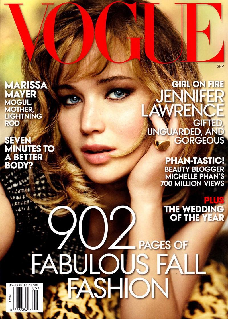 Jennifer Lawrence by Mario Testino Magazine Photoshoot For Vogue US ...