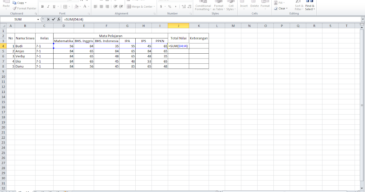 Belajar Excel Dengan Cepat Dan Mudah: Menggunakan Rumus Dasar MIC. Excel