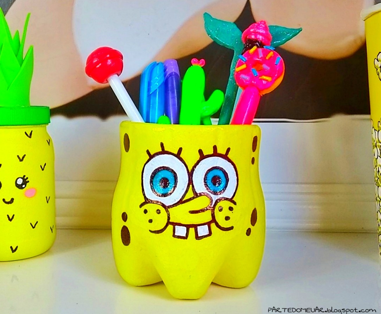 Obra De Arte Com Garrafa Pet - EDUCA