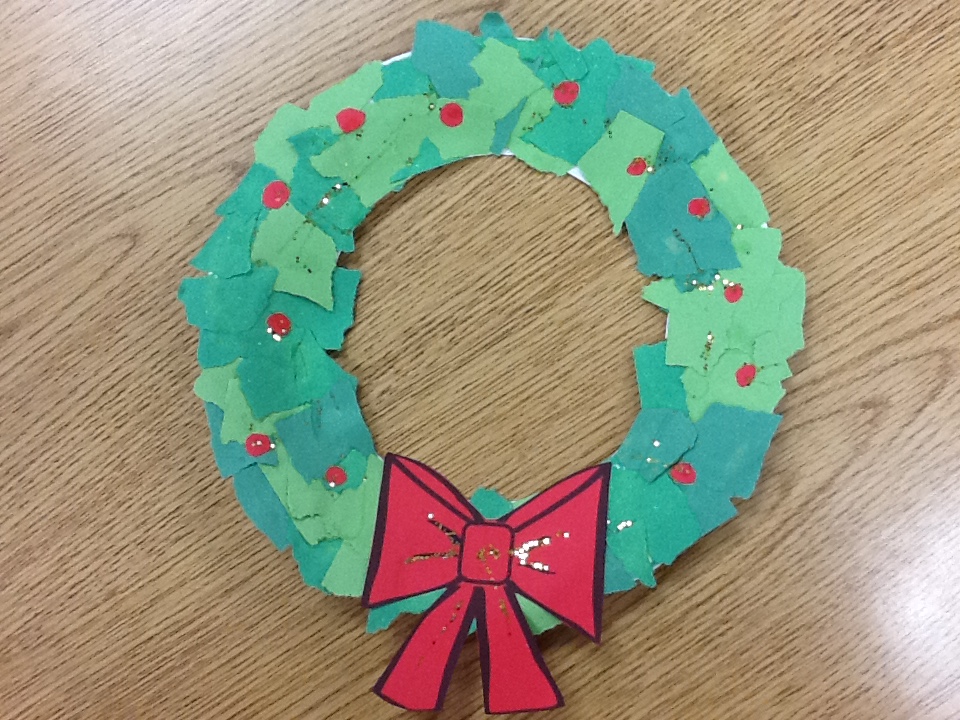 Mrs. Navarre’s Teaching Blog: Christmas Wreath Art Project