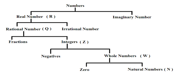 Classification of numbers with examples from 0