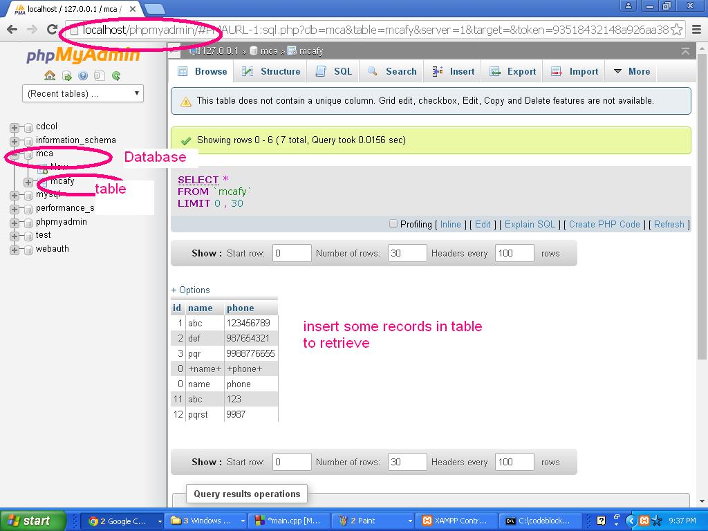 Cpp Mysql Database Connectivity Using Code Blocks With Sample Project Cpp Mysql Database