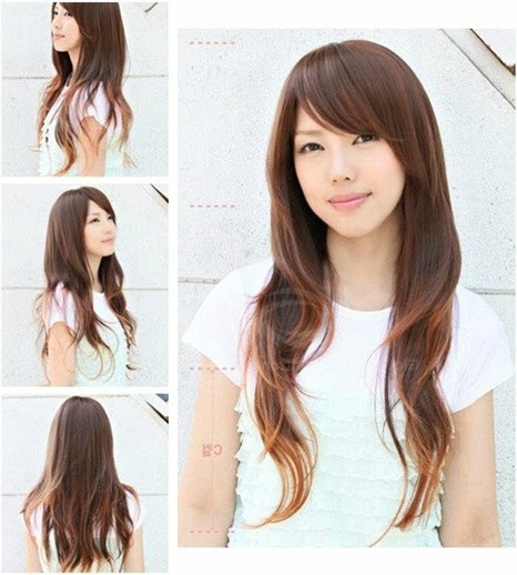 Contoh Model Potongan Gaya Rambut Panjang Terbaru