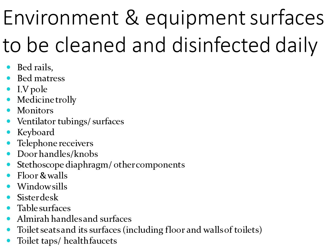 Protocols for Environmental Cleaning in Healthcare Facilities During ...