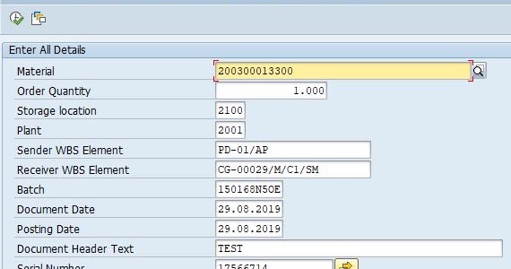 SAP ABAP 4 Tutorial: BAPI Goods Movement Create