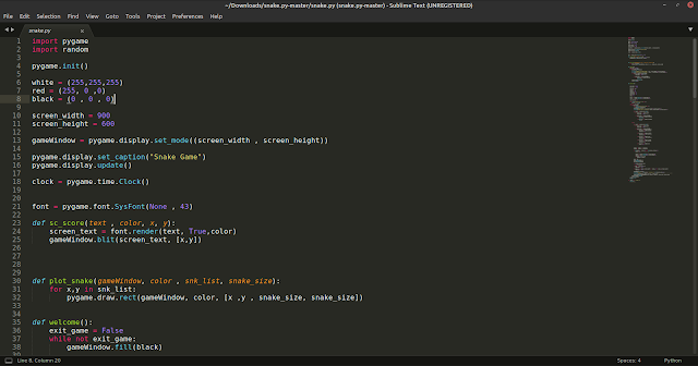 How to create Snake Game Using Python | Free Python Project with source ...