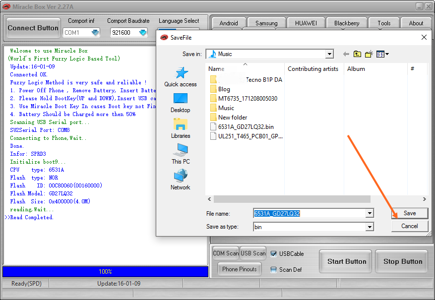How to Backup Any Spreadtrum Firmware Using Miracle Box Feature | Phone ...