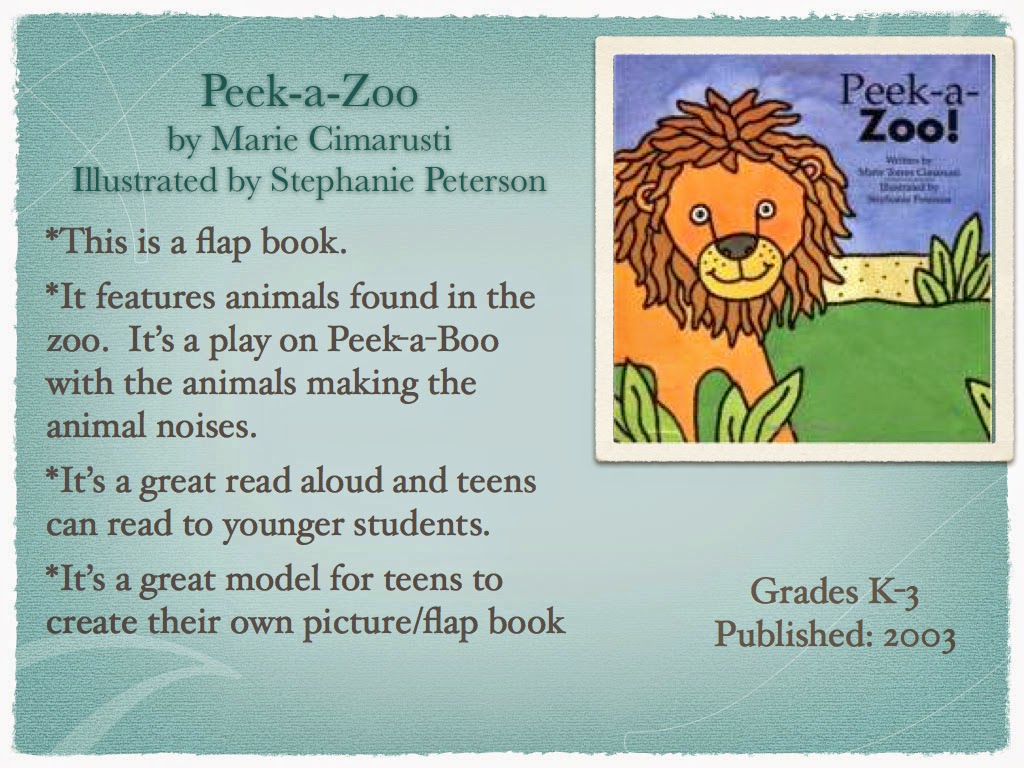 Young Adult Reading Machine: Peek-A-Zoo! by Marie Cimarusti and ...