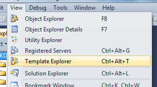 SQL Québec: Modèle de script via Template Explorer