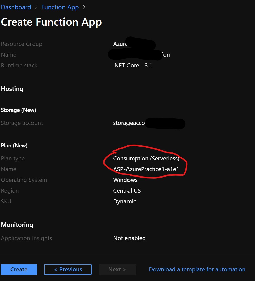Welcome To Azure Functions And App Services Blog Choose Consumption Plan Name