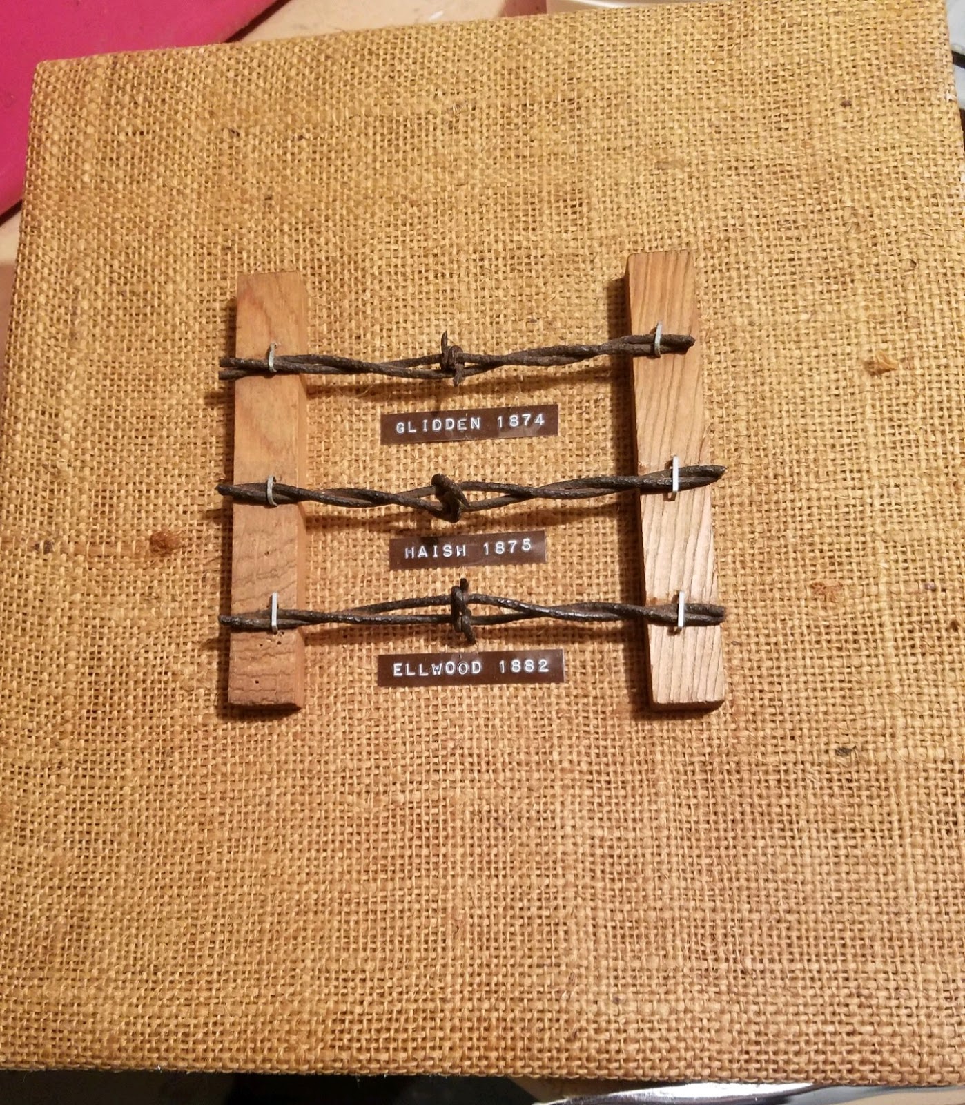 A Twist in History: Haish, Ellwood, Glidden barbed wire plaque