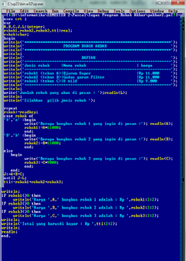 Contoh Program Sederhana Dengan Pascal | MOLEN MOTION