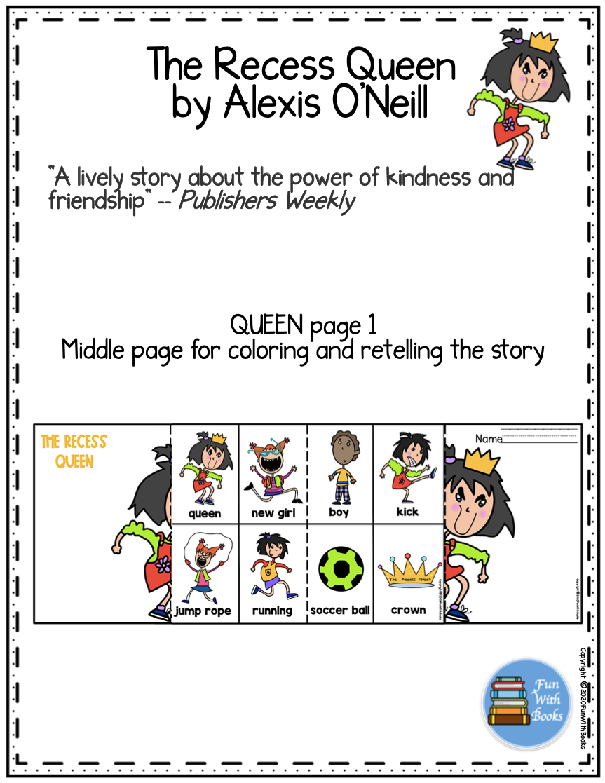 THE RECESS QUEEN BOOK CRAFT ~ Book Units by Lynn