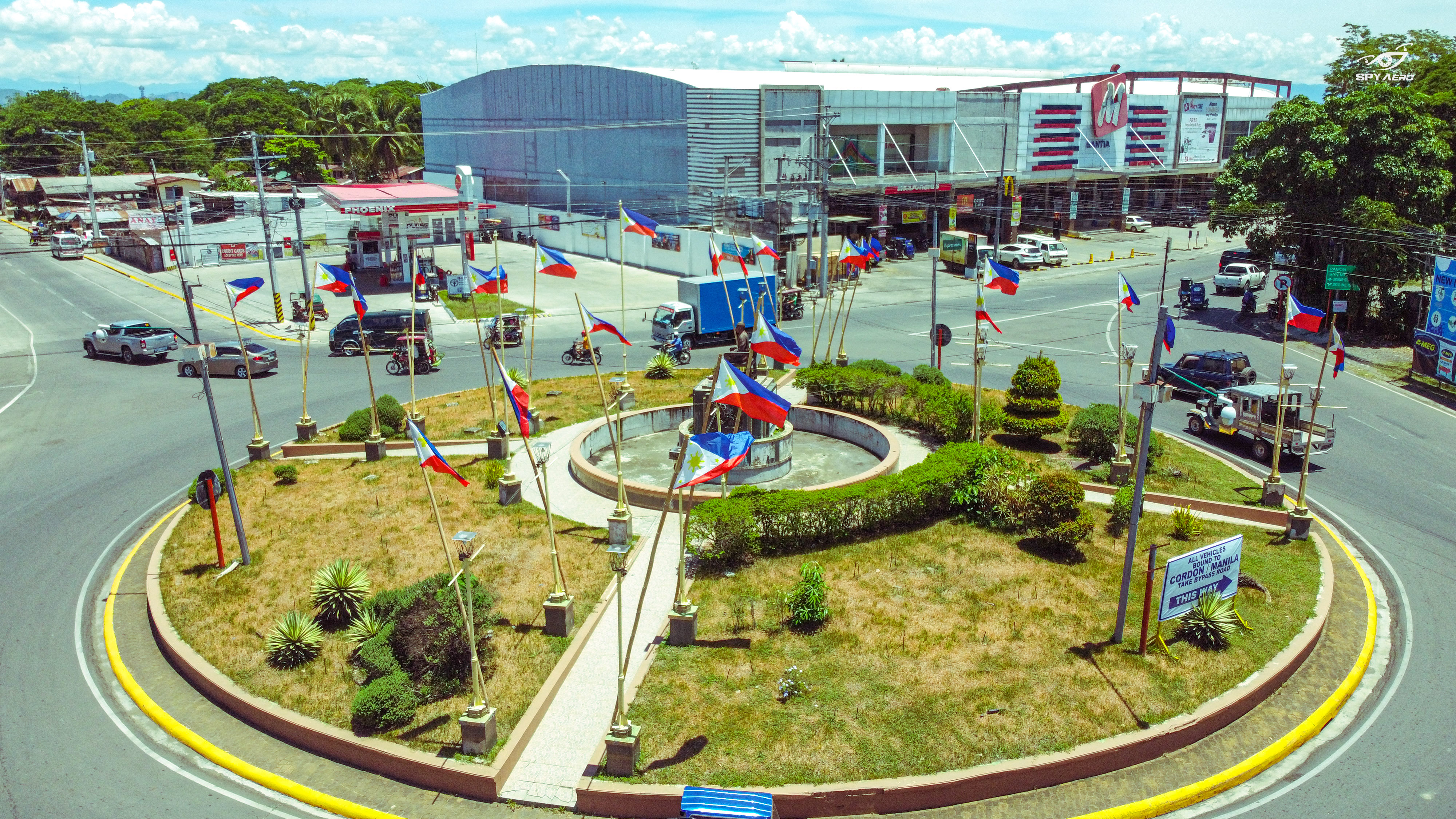 SPY Aero: Santiago City Rotonda Park Flag Independence day 2020