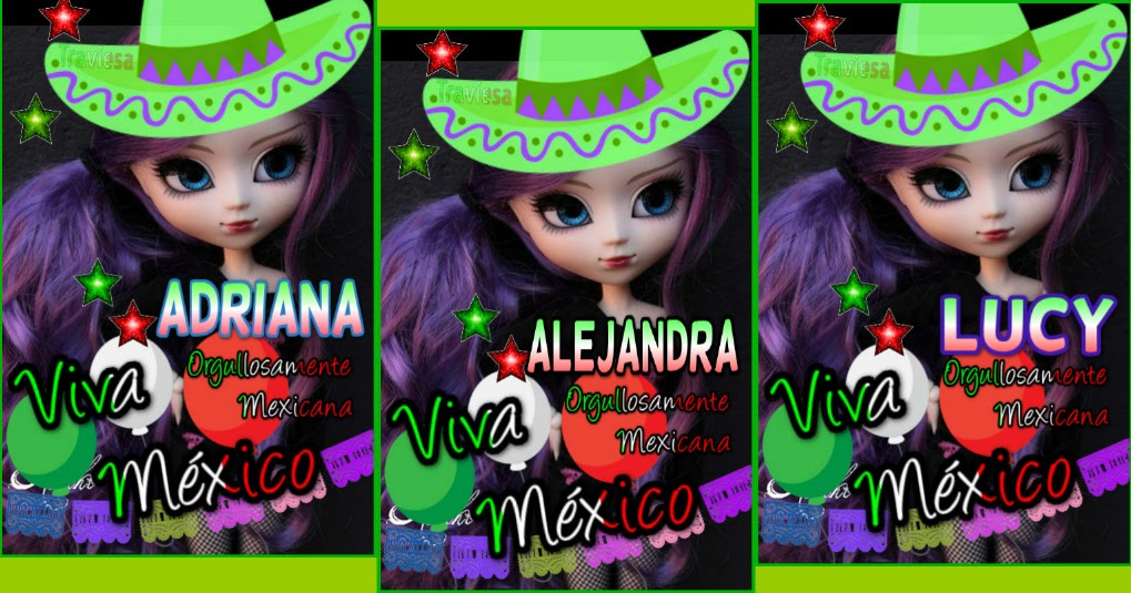 Imagenes, fantasia y color: MUÑEQUITAS MEXICANAS CON NOMBRES